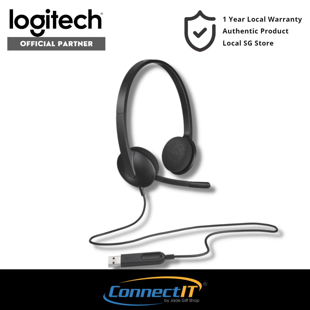 Logitech H340 USB On Ear Headphones with Noise Cancelling Mic (1 Year ...