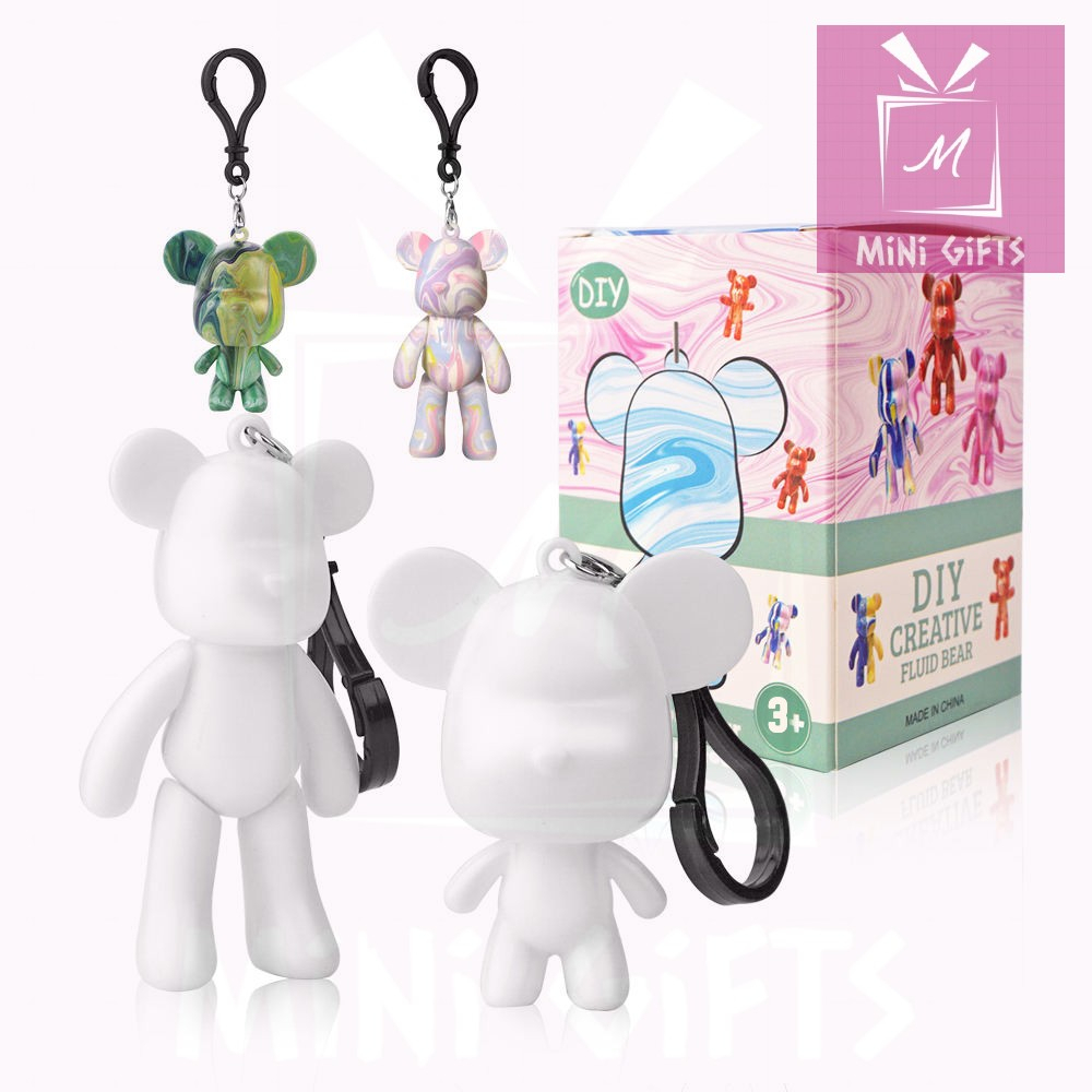 DIY Fluid Bear Key Chain Painting Kit Painting Crafts Birthday Gifts ...