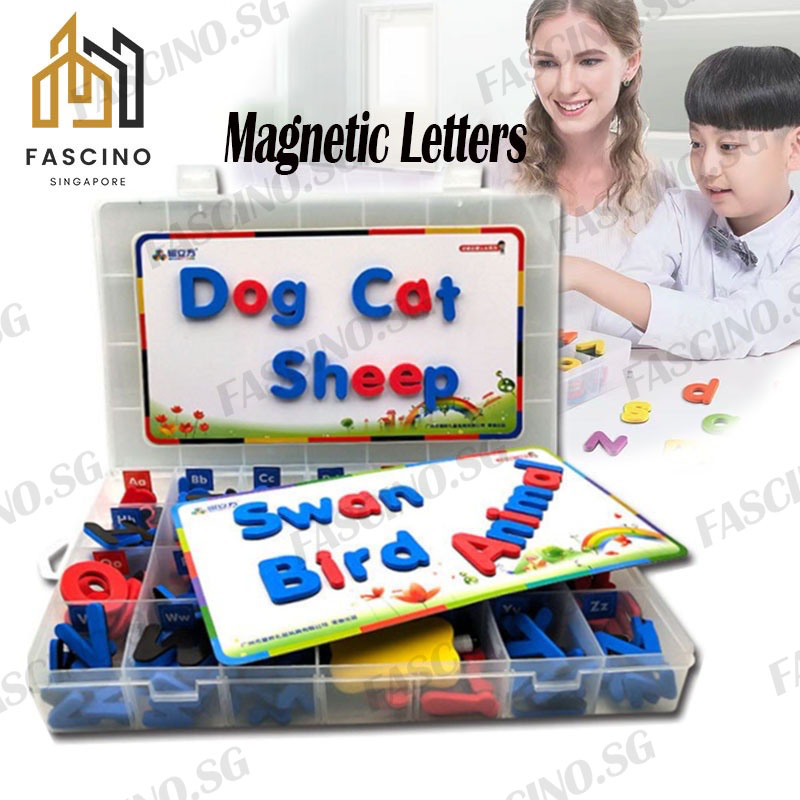 【SG】104/208 Pcs Set Educational Toy Magnetic Alphabet Magnet Magnetic ...