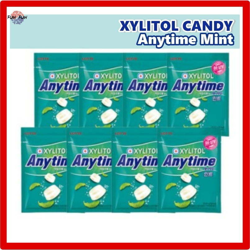 [Lotte] Xylitol Candy Anytime Mint Candy Dessert Candy 92 g | Shopee ...