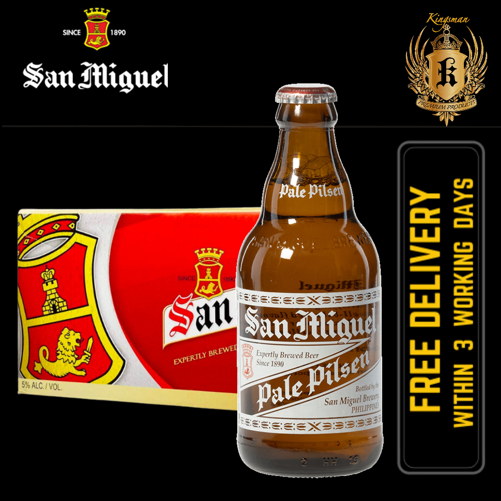 San Miguel Pale Pilsen Pint 24 x 320ml (BBD: Feb 2024) | Shopee Singapore