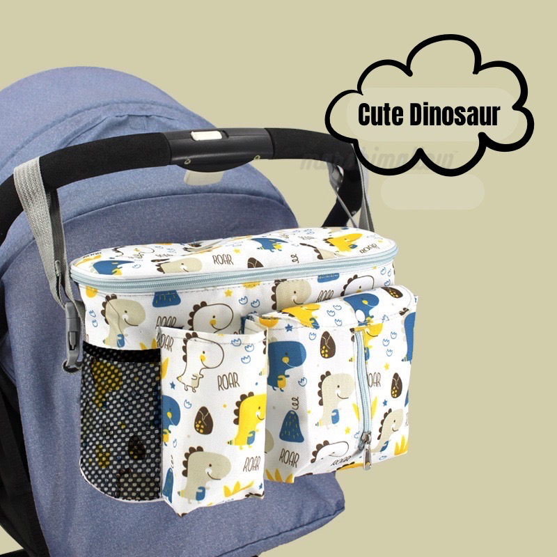 🇸🇬 Baby Stroller Organiser with Side Pocket Pram Hanging Organizer ...