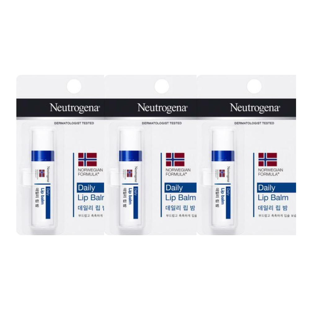 Neutrogena Daily Lip balm 4g x 3EA | Shopee Singapore