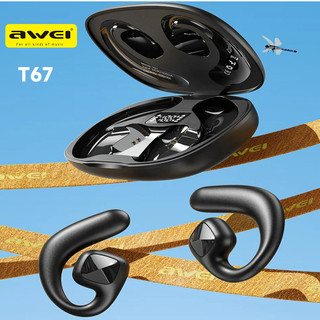Awei T67 T69 Air Conduction Sports Headset Wireless Bluetooth 5.3 ...