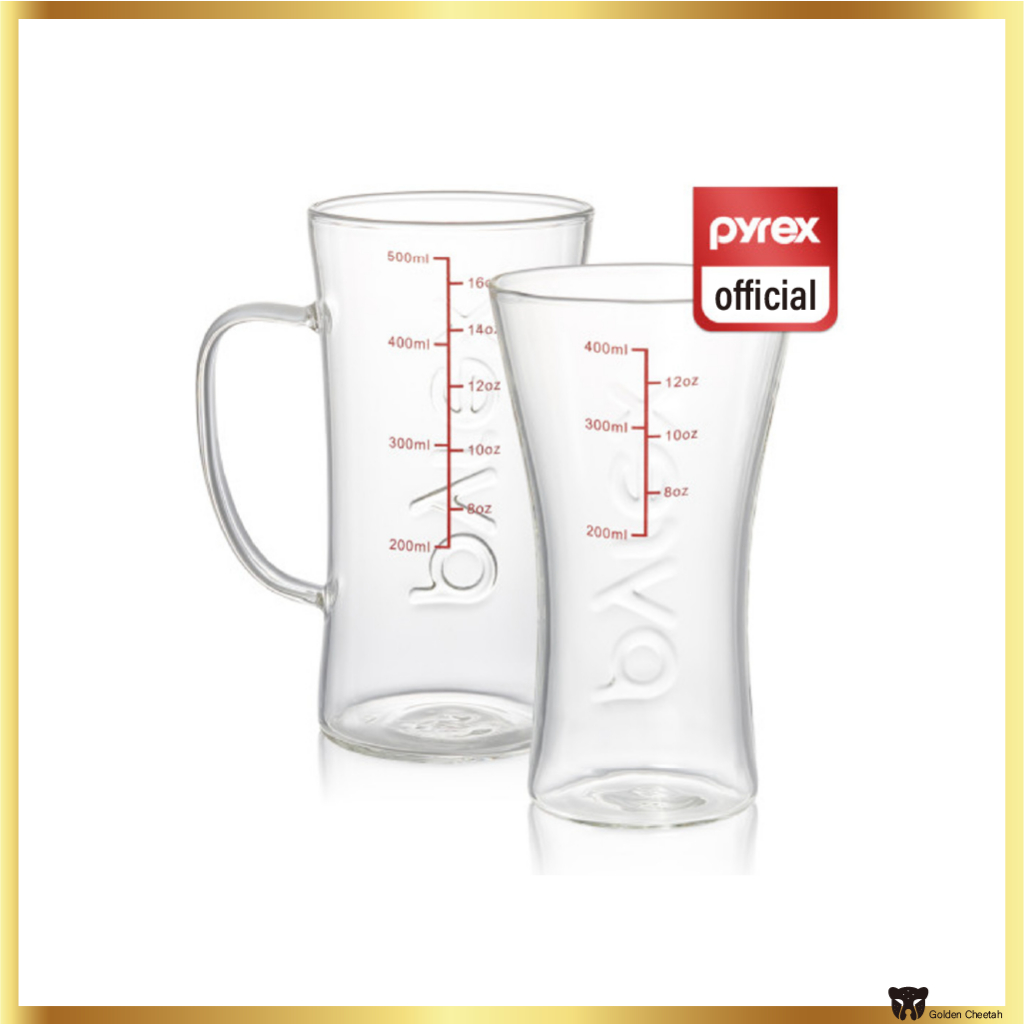 Corelle Brand Pyrex Measuring Cup Beer Glass 450ml 500ml | Shopee Singapore