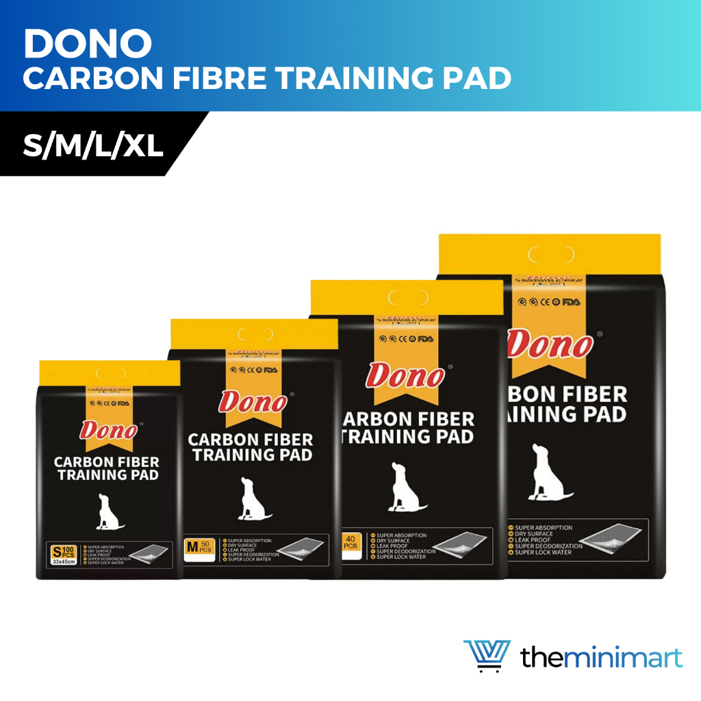 DONO Dog Pee Pad - Charcoal, Super Absorbent, Training, Multiple Sizes ...