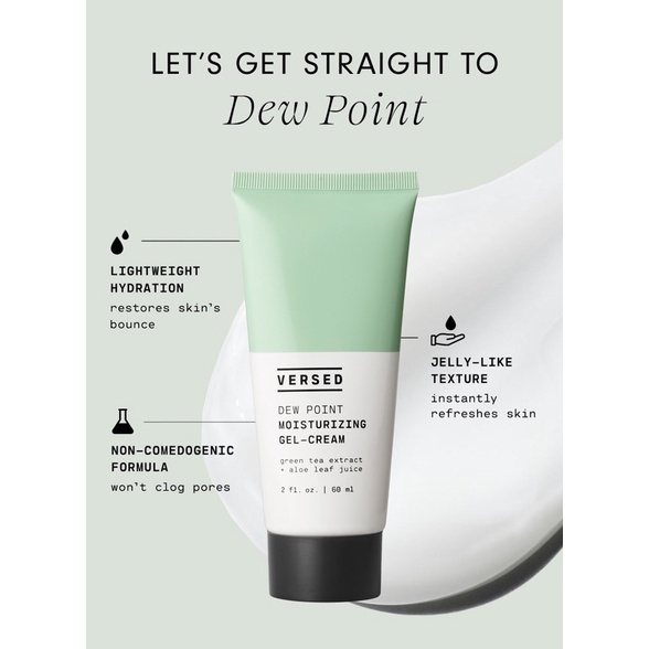 Versed Skincare Dew Point Moisturizing Cream, Cleanser, Press Restart ...