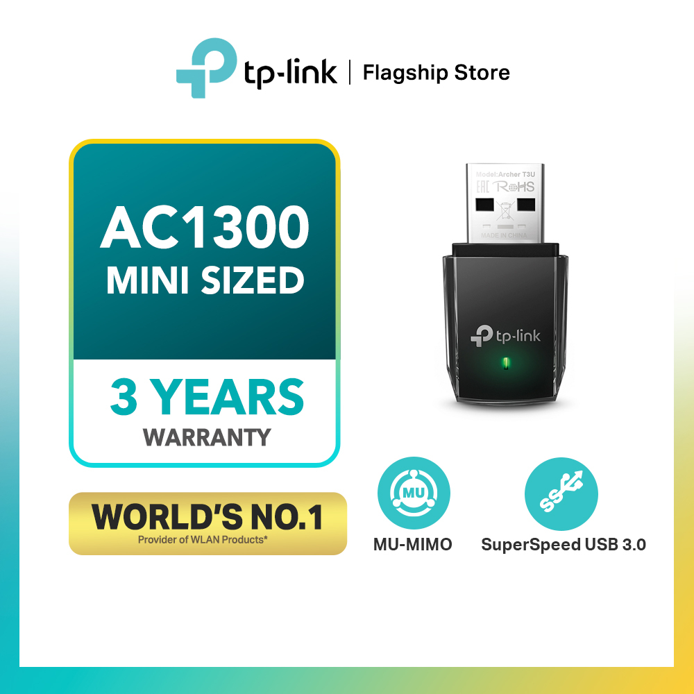 TP-Link Mini Wireless Dual Band Mu-Mimo USB Wi-Fi Adapter Archer T3U ...