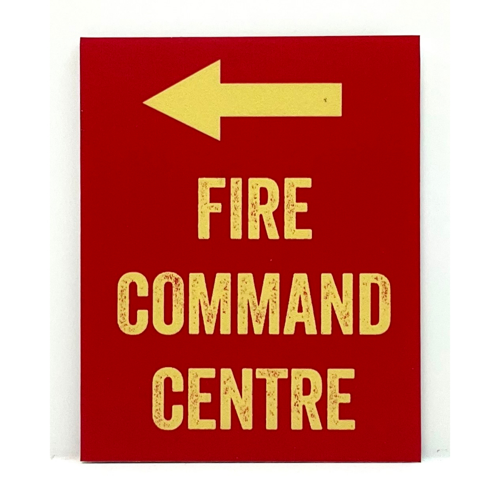 FIRE COMMAND CENTRE WITH ARROW SIGNAGE ( 80mm x 100mm ) | Shopee Singapore