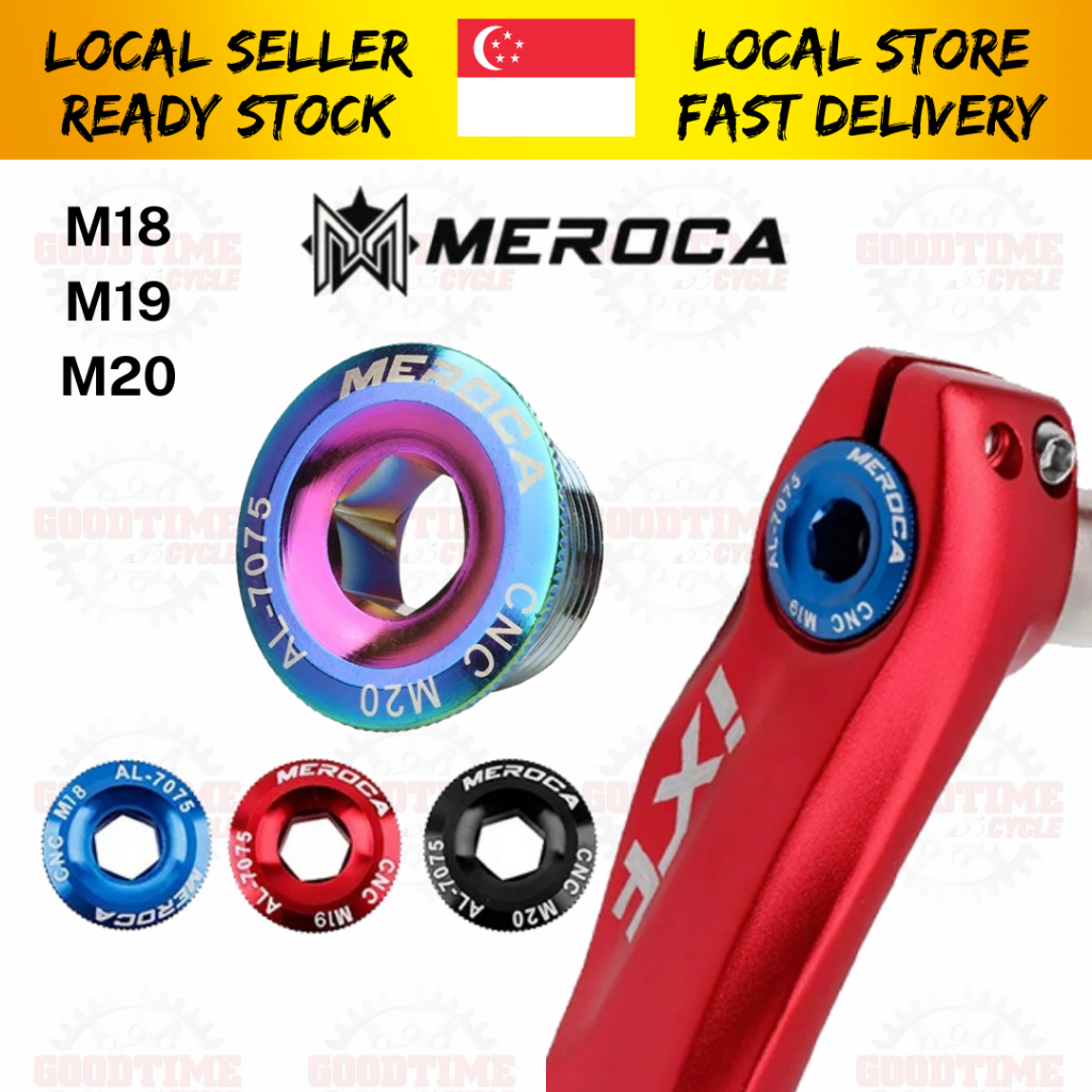 MEROCA M18 M19 M20 Crank Screw Cover Bicycle Hollowtech Crankset Crank ...