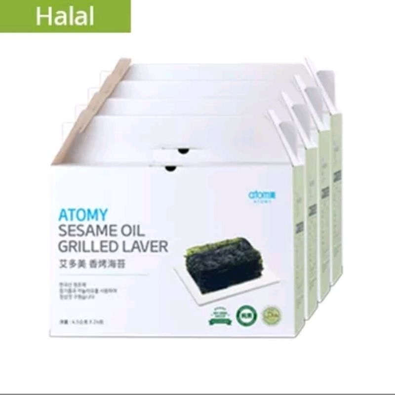 Atomy Grilled Seaweed Laver Sesame Oil Natural Sea Salt ( 1 pack 4.5g ...