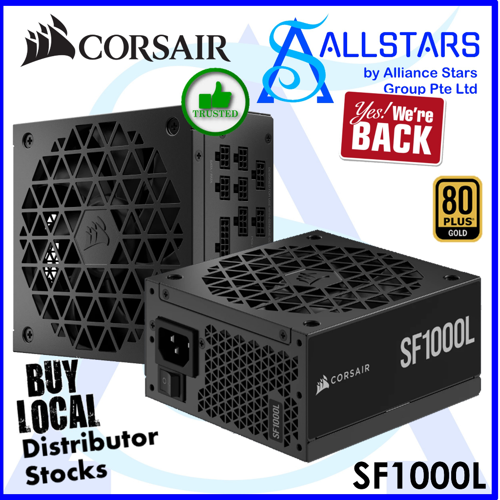CORSAIR SF1000L Low Noise 1000W SFX Power Supply SF-L series,ATX3.0 ...