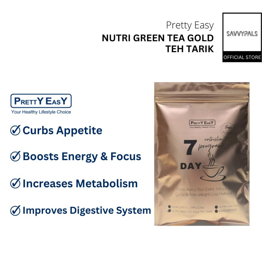 Nutri Green Tea Gold Teh Tarik 7 Days - Fat Burning Tea, Weight Loss ...