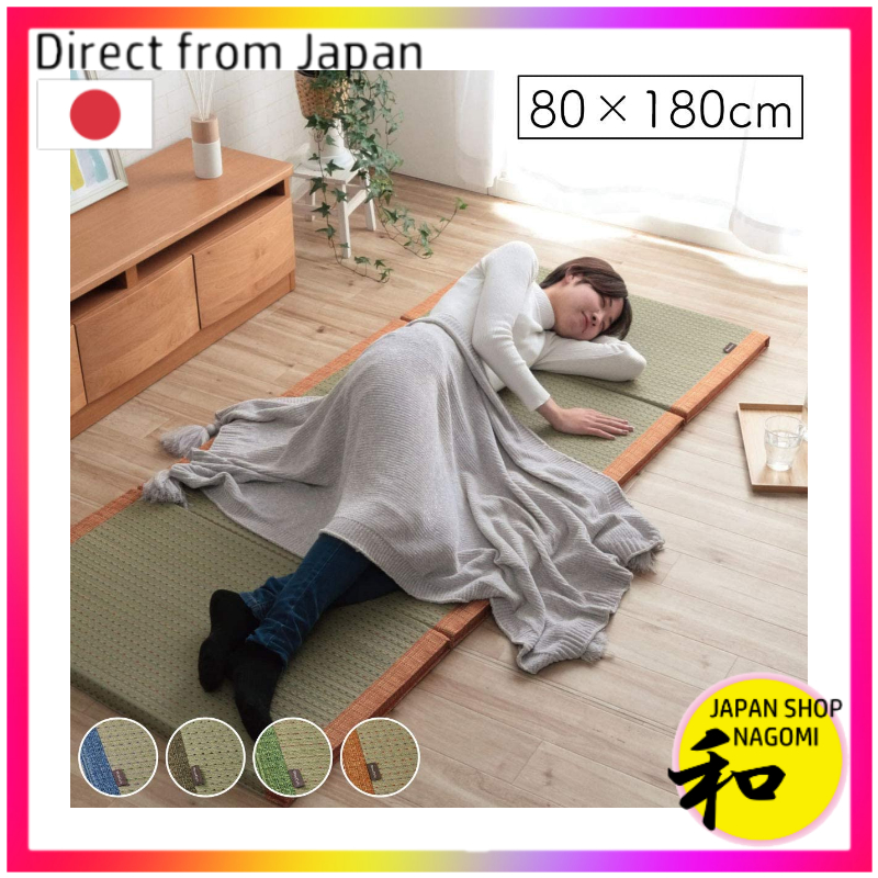 Japanese Igusa(rush) mat Foldable Mat / Cooling / Futon Tatami Mattress about 80 x 180 cm ...
