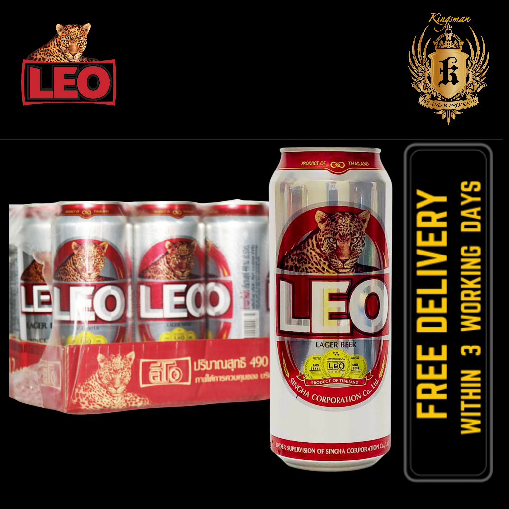 LEO Lager Beer Can 12 x 490ml (BBD: April 2024) | Shopee Singapore