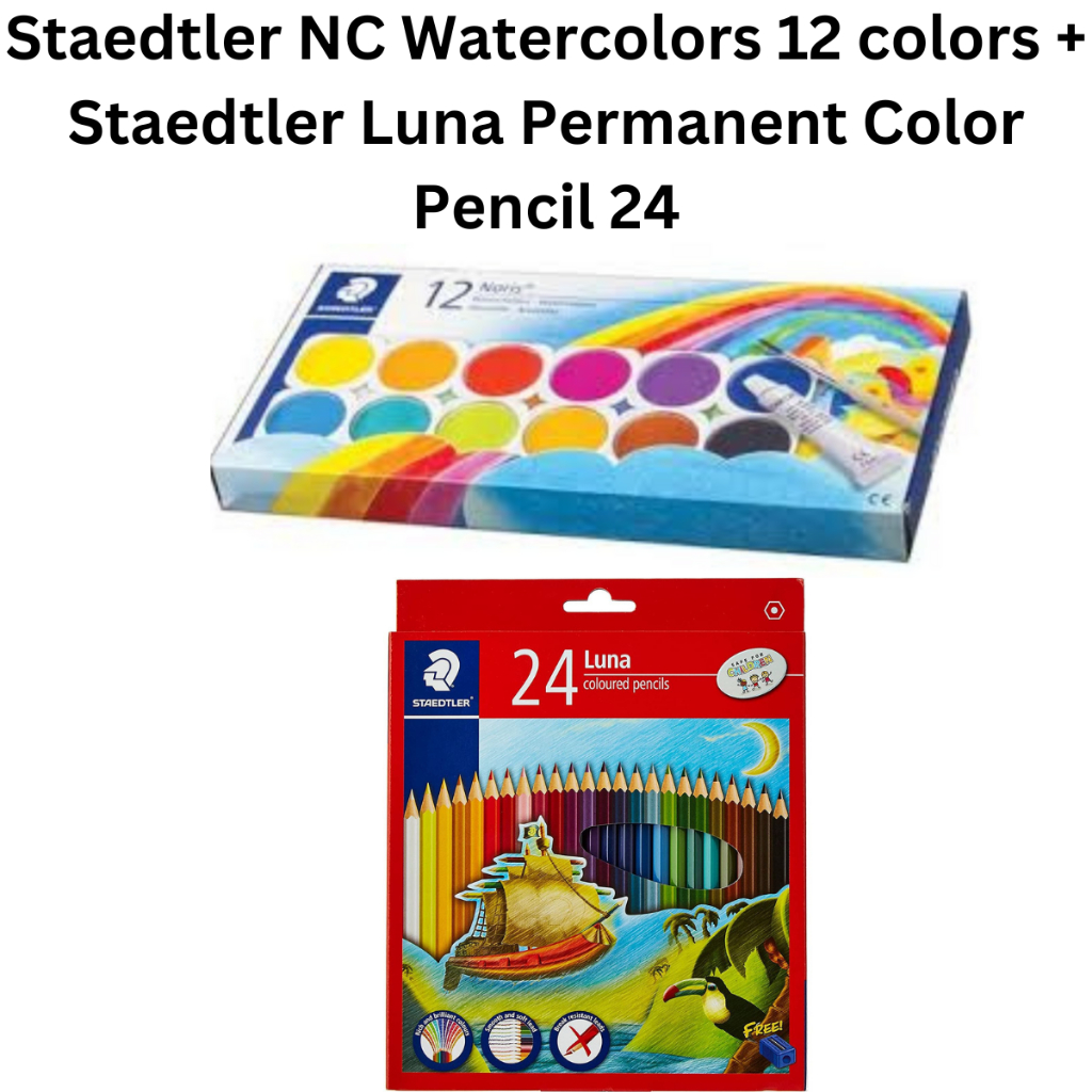 Staedtler NC Watercolors 12 colors + Staedtler Luna Permanent Color ...
