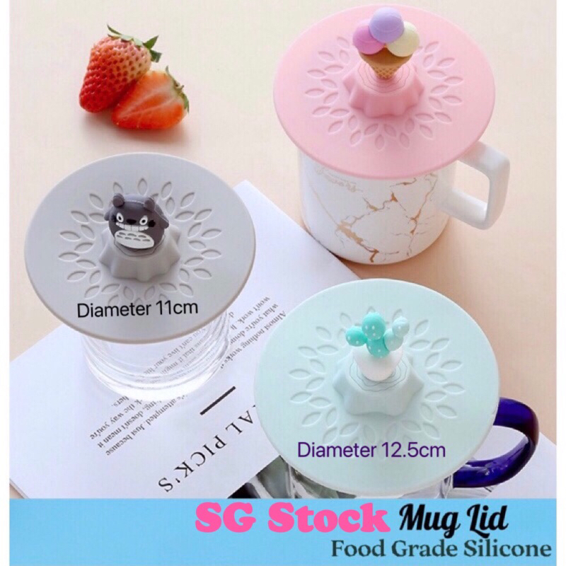 [SG Stock]Mug Lid Silicone Cup Lid Food Grade Water CupbLid Dust-proof ...