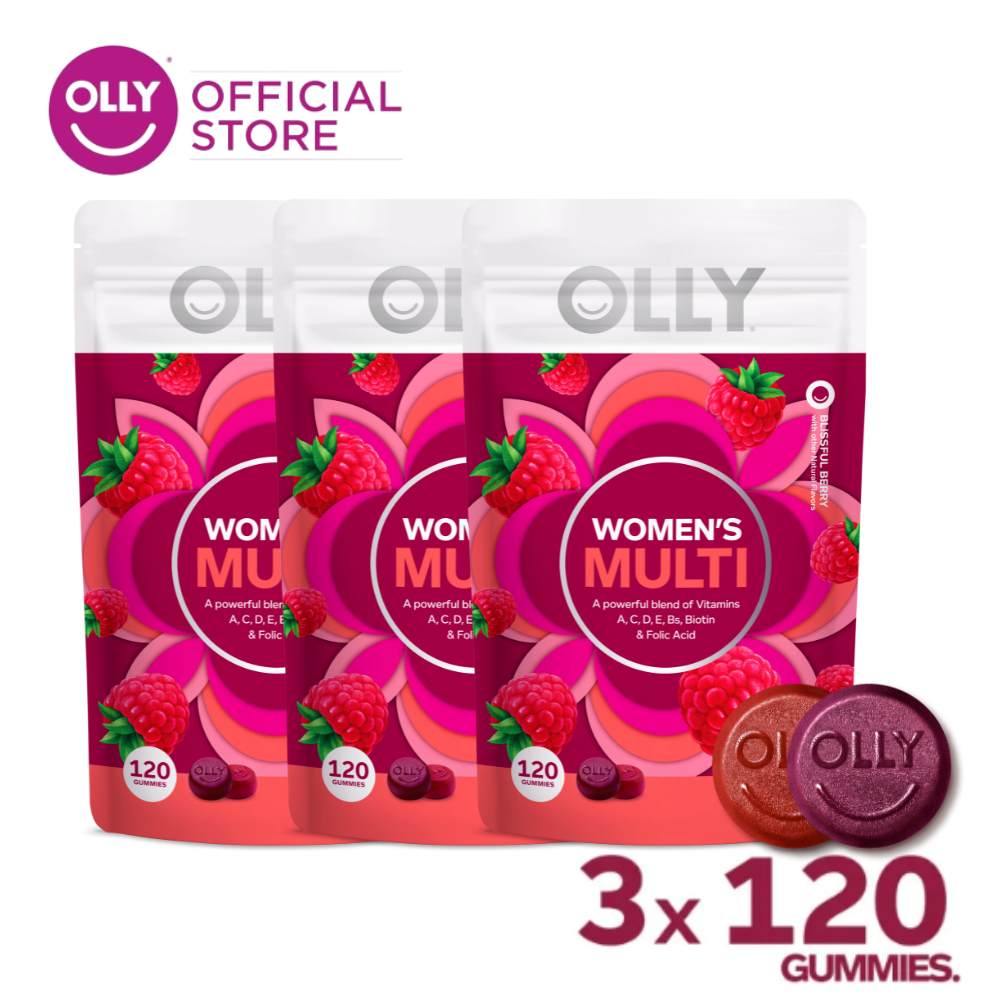 [Bundle of 3] OLLY Women Gummy Multivitamins with Vitamin C, A, D, E ...