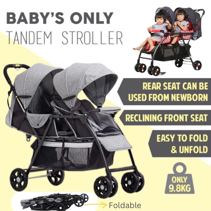 Twin Stroller Double Stroller Lightweight Foldable Multifunctional ...
