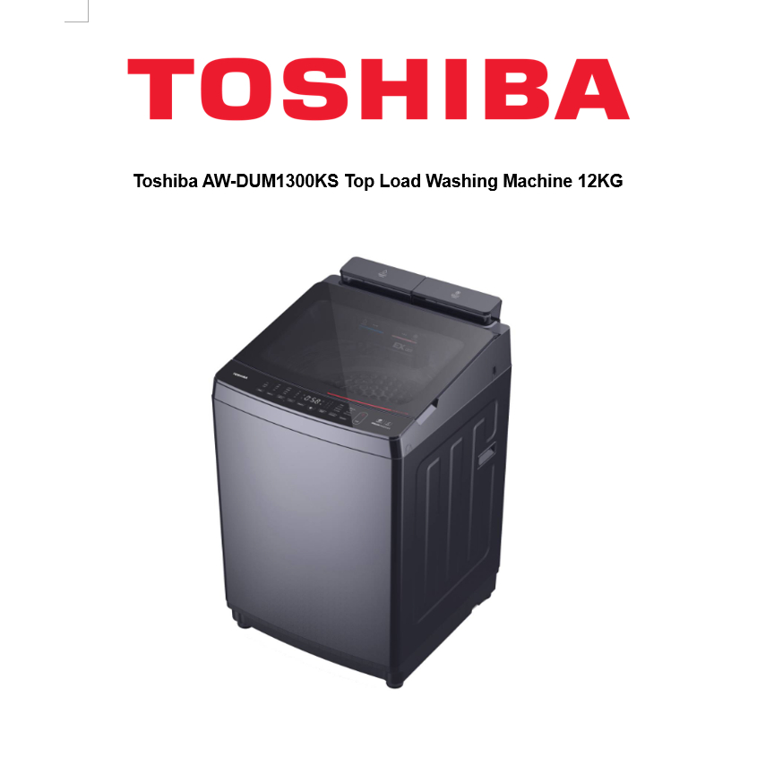 Toshiba AW-DUM1300KS Top Load Washing Machine 12KG | Shopee Singapore