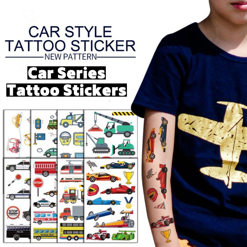 Car WS-A035-A044 tattoo stickers 120*76mm Kids Cartoon Color truck ...