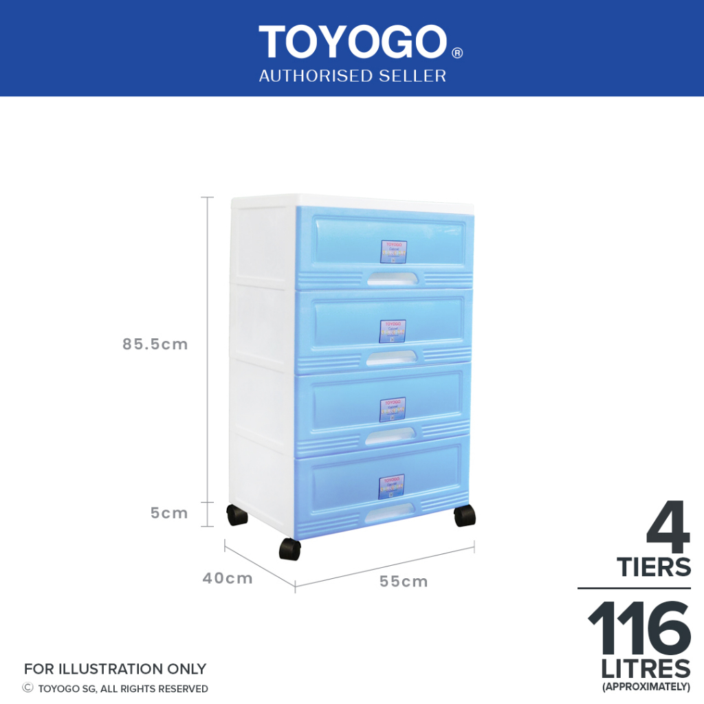 Toyogo 609-4 609-5 609-6 Plastic Storage Cabinet / Drawer | Shopee ...