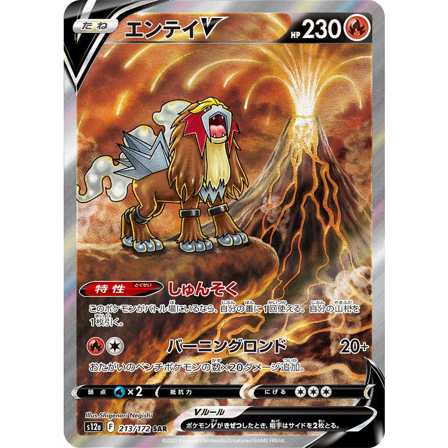 [Pokemon Cards] Entei V SAR - 213/172 - s12a (VSTAR Universe) | Shopee ...