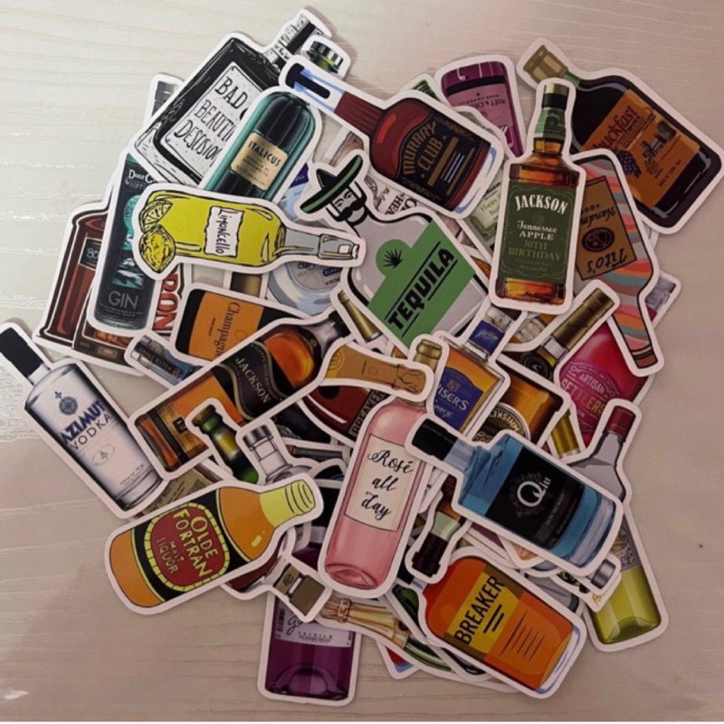 Waterproof Alcohol Stickers ( Random ) | Shopee Singapore