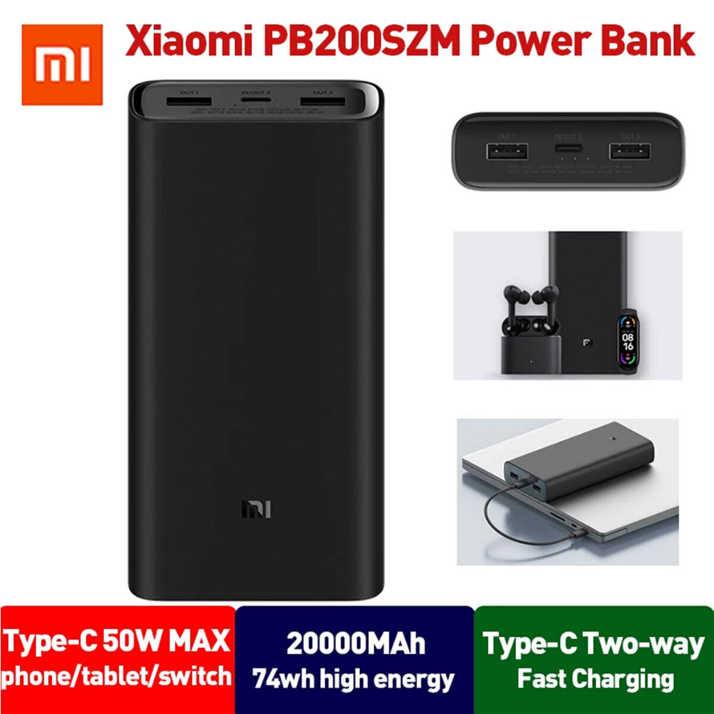SG STOCK - Xiaomi Powerbank 50W PB200SZM 20000mAh Laptop Chargeable USB ...