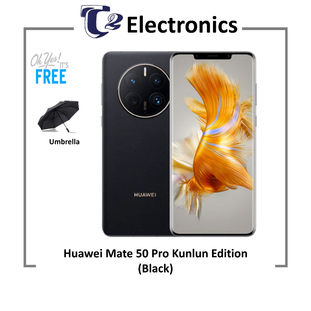 HUAWEI Mate 50 Pro Kunlun Edition 8GB + 256GB [Free Huawei Umbrella] - T2 Electronics | Shopee ...
