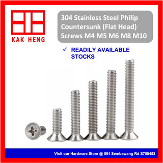304 Stainless Steel Countersunk Screws Flat Head Screw M4 M5 M6 M8 M10 ...