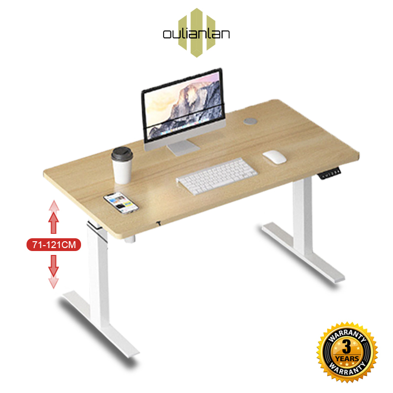 Oulianlan Electric Standing Desk 120cm Height Adjustable Table With 4 ...