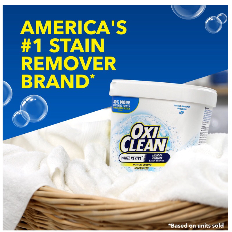 OxiClean White Revive Laundry Whitener and Stain Remover Powder, 3 lb ...