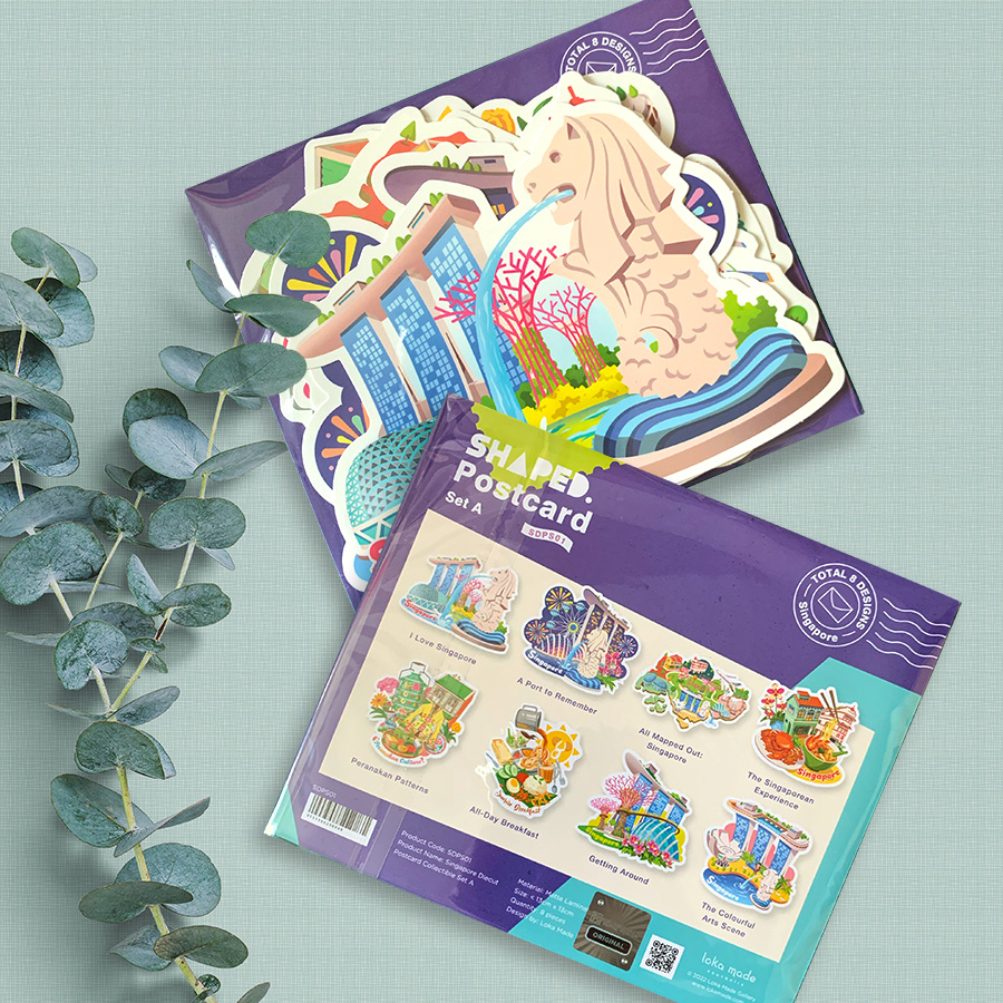 Loka Made Singapore Shaped Postcard (Set of 8) | Shopee Singapore