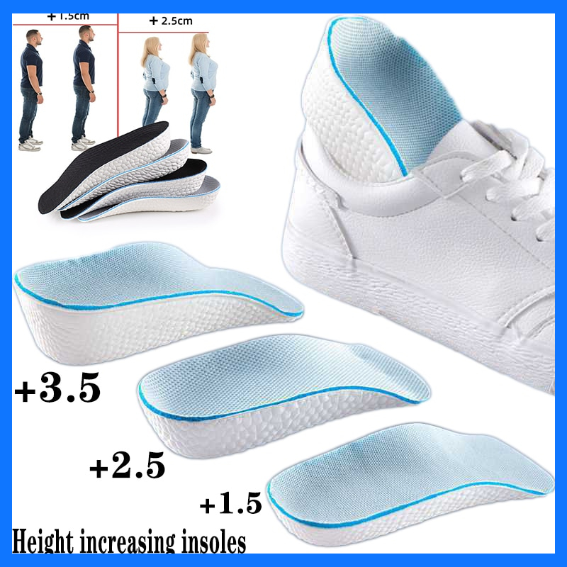 Height Insole Shoe Insert Lift Insoles Heel Cushion Arch Foot Feet ...
