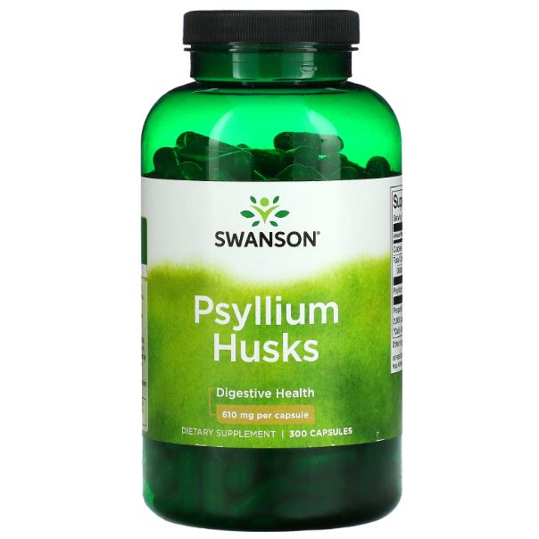 [SG] Swanson Psyllium Husk Capsules 610mg 300 Caps - Dietary Fiber ...