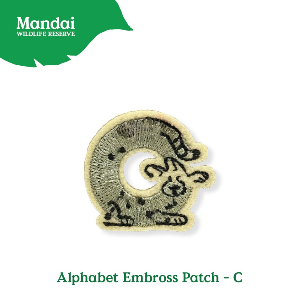 26 Alphabet Animal Embross Iron Patches Penguin Bear Cheetah Dog ...