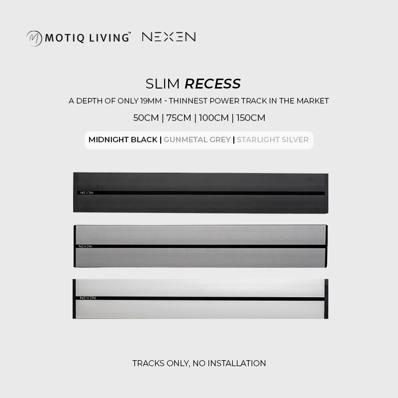 NEXEN Slim Recessed Power Track | Electric Bar (Track only, No ...