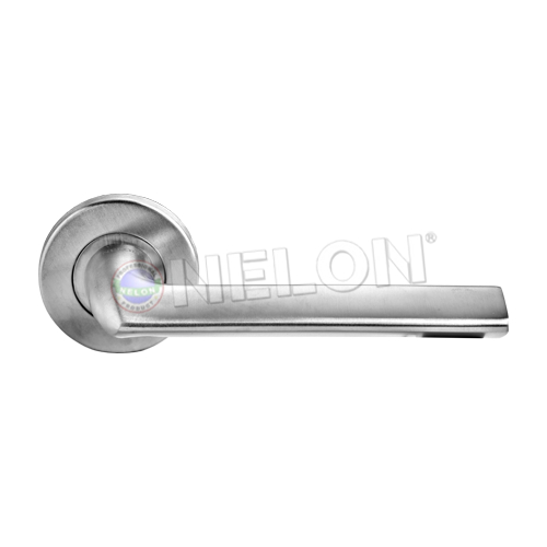 NELON Tubular Lever Handle (Silver ; Solid Handle / Entrance / Bedroom ...