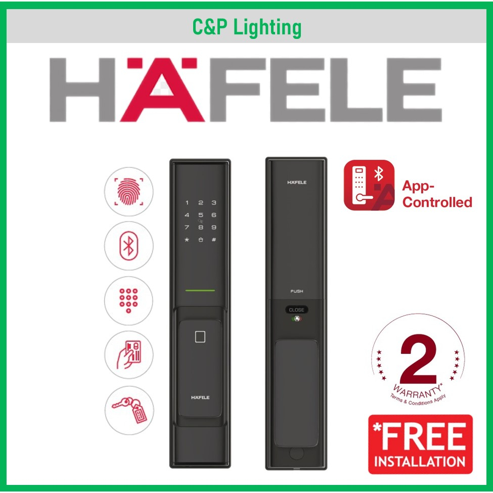 Hafele Mortise Push & Pull Digital Lock PP8100 | Shopee Singapore