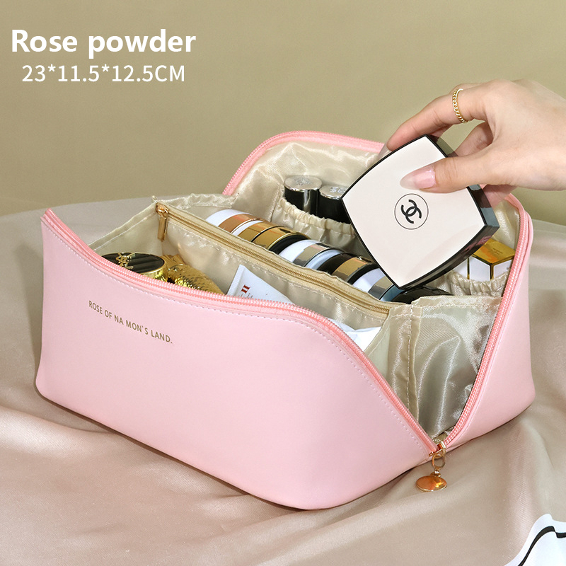 Large Capacity Makeup Pouch Travel Cosmetic Bag Pillow Makeup Brush ...