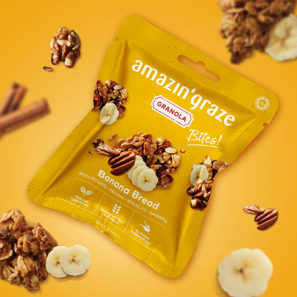 [GWP NOT FOR SALE] Amazin' Graze Mini Banana Bread Granola Bites 40g ...