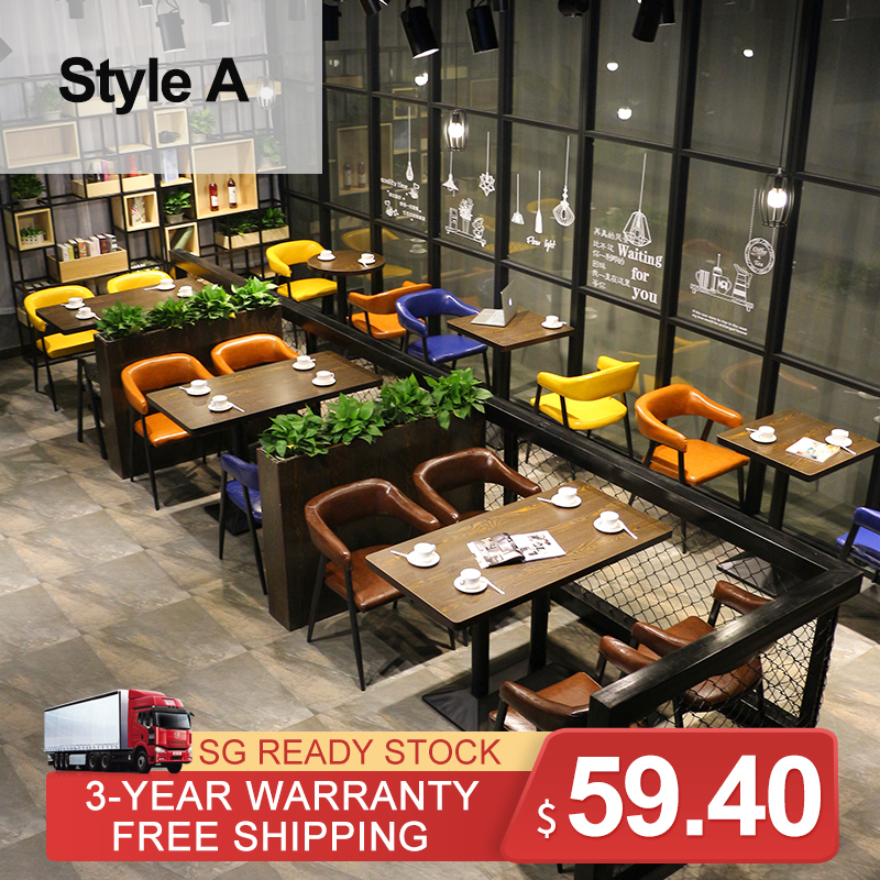 Dining table Commercial Dining Set Fast Food Snacks Milk Tea Shop Small Round Hotel Table Chair ...