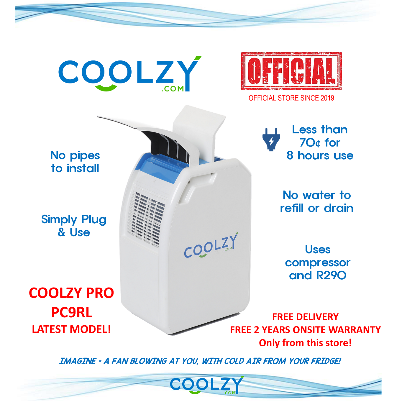 Coolzy Pro (2022 NEW MODEL PC9RL) Close Comfort Personal Portable ...