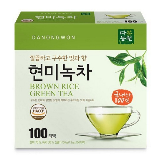 Danongwon Brown Rice Green Tea 1.3g x 100pcs (Box / No Box) | Shopee ...