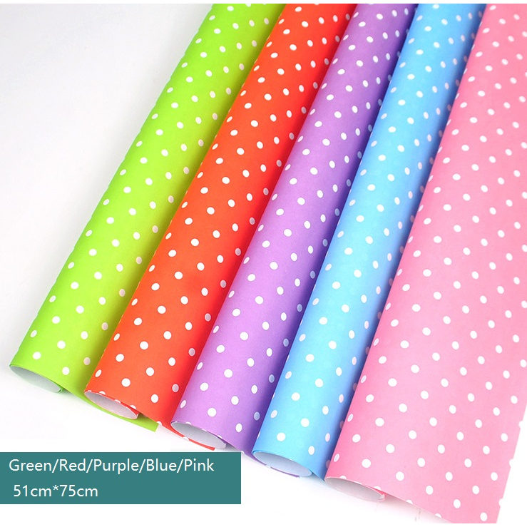 Local seller (20 Rolls) Matt Dotted DIY Gift wrapper gift wrapping ...