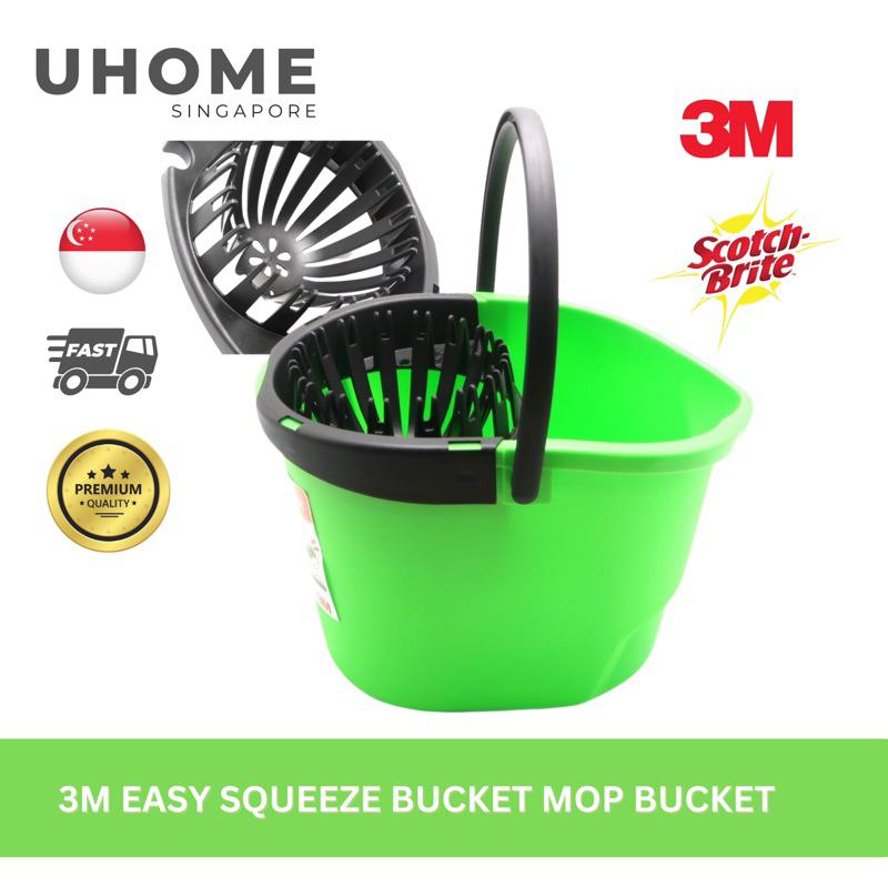 3M Scotch Brite Easy Squeeze Bucket Mop Bucket / Pail | Shopee Singapore