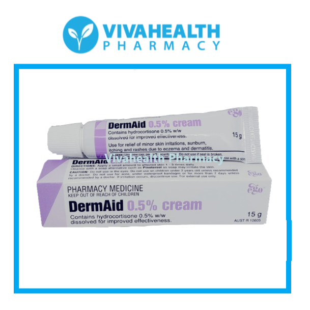 DermAid 0.5% cream 15g / half strength of Egocort | Shopee Singapore