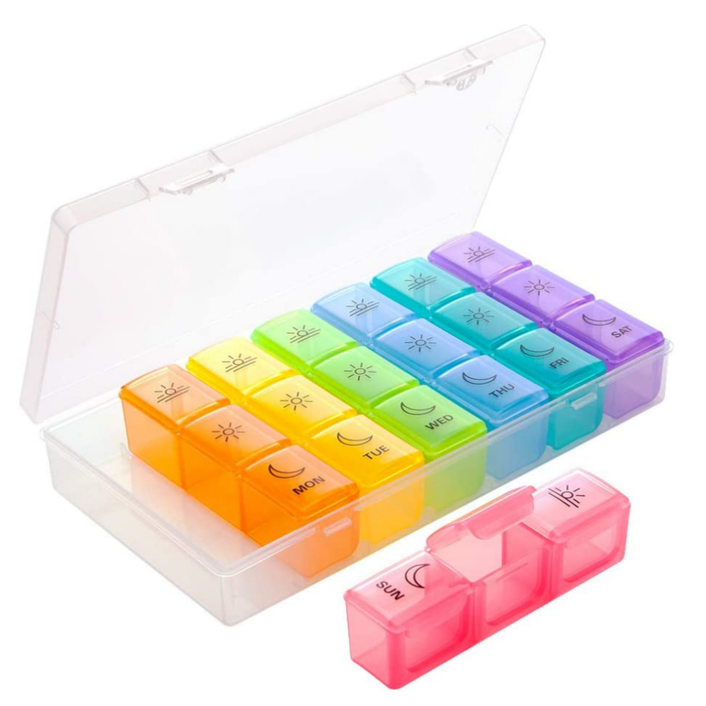7-Day (3 Times) Large Pill Organizer Travel Pill Box Pills Case ...