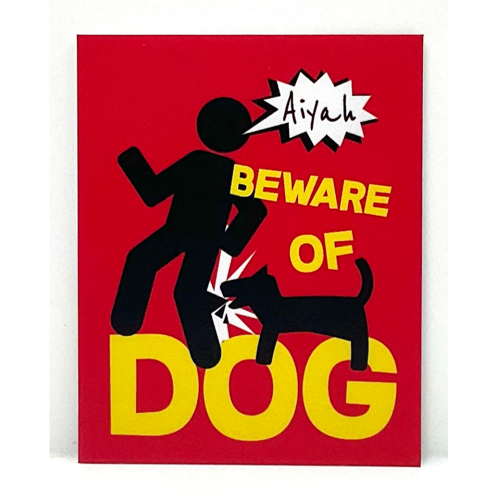 BEWARE OF DOG SIGNAGE ( 80mm x 100mm ) | Shopee Singapore